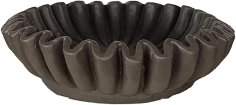 Amazon.com: LKOOFHNM Fluted Ruffle Decorative Bowl Stylish And ...