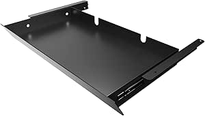 Amazon.com: Large Under Desk Mounted Sliding Drawer with 2 Cable Hole ...