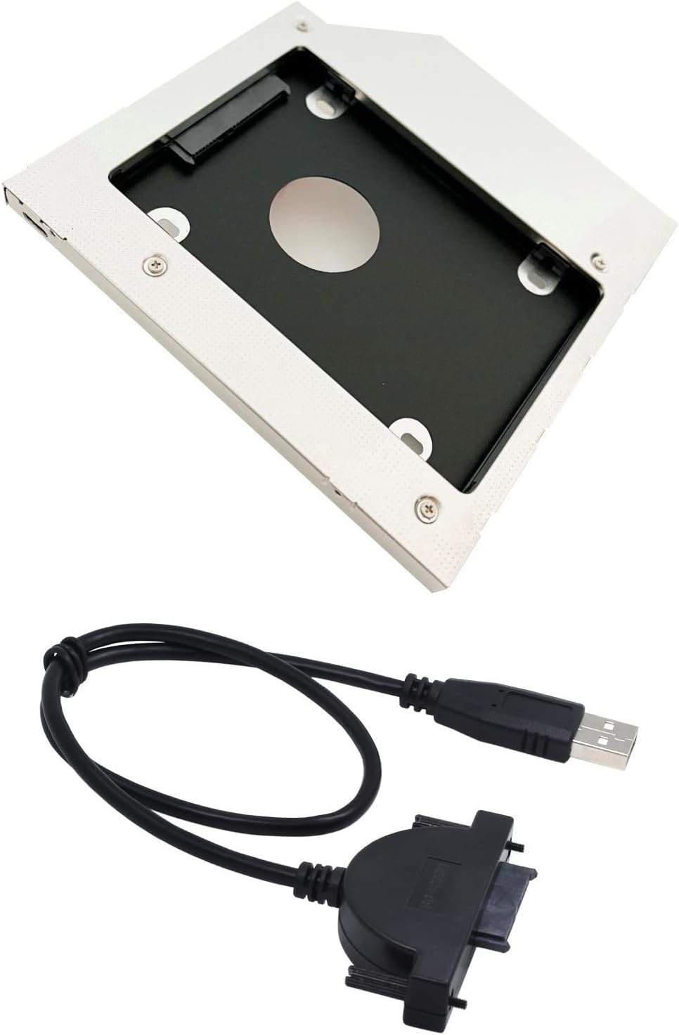 Amazon.com: SATA 2nd Hard Drive Optical Bay Caddy Case Tray for 9.5mm ...