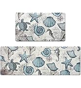 Amazon.com: ASPMIZ Farmhouse Kitchen Rugs Set 2 Piece PVC Kitchen Mat ...