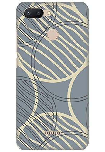 Grey Abstract Circles Printed Back Cover Phone Case for Xiaomi Redmi 6 ...