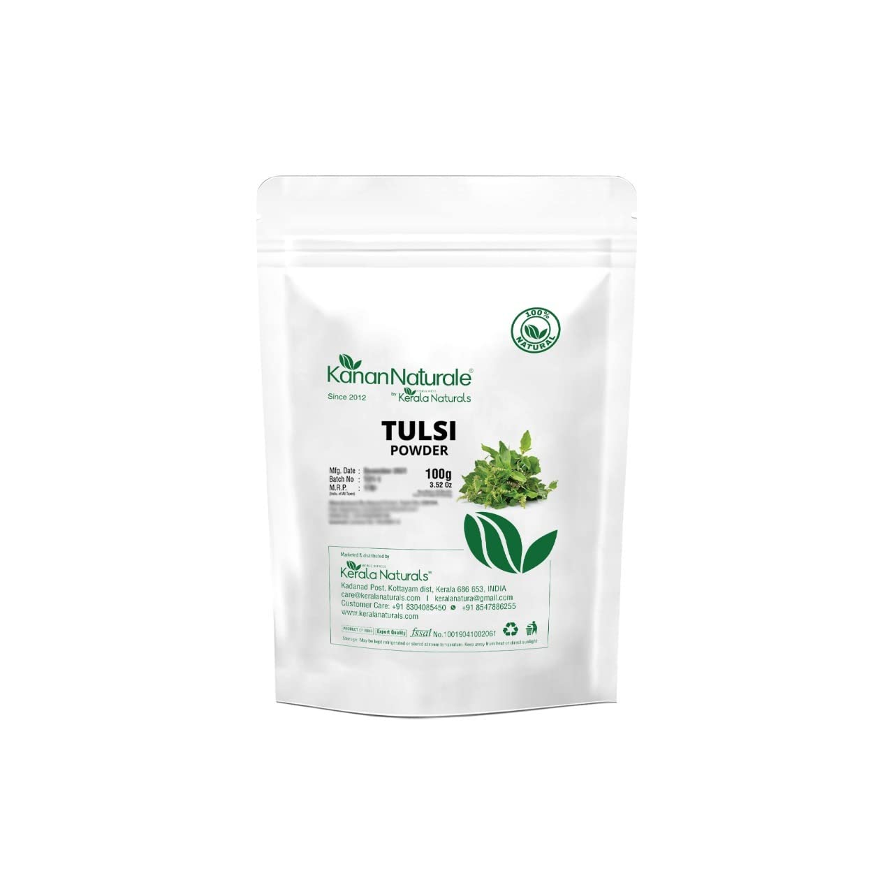 Tulsi Powder/Holy Basil Powder (Ocimum Sanctum) 200gm (100gm x 2 Packs ...