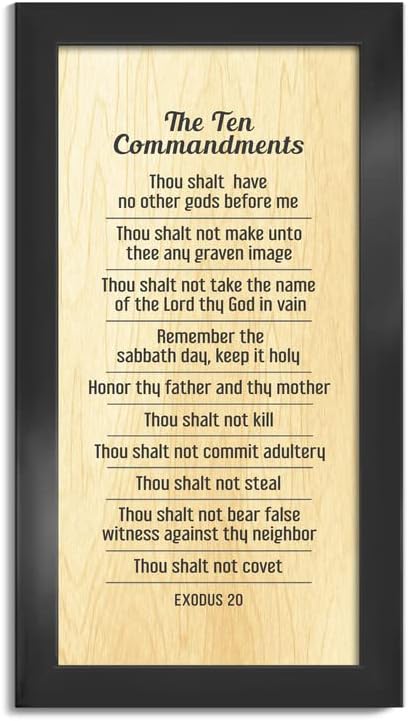 Elben Creatives Bible Verses Wall Frames: The Ten Commandments-Exodus ...