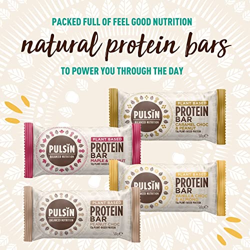 Pulsin - Maple and Peanut Vegan Protein Bars - 18 x 50g - 14.1g Protein ...