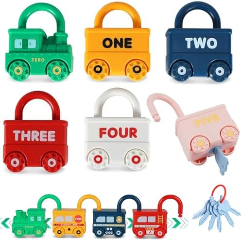 Lock and Key Toy for Toddlers, Number Learning Locks, Montessori ...
