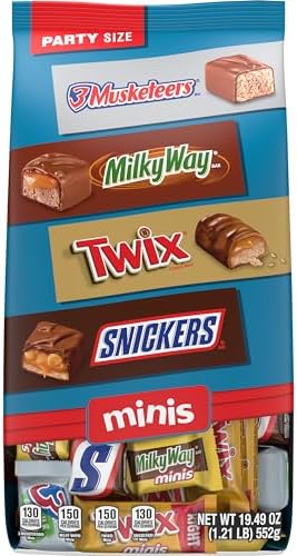 Amazon.com : SNICKERS, TWIX, 3 MUSKETEERS, MILKY WAY Minis Back to ...