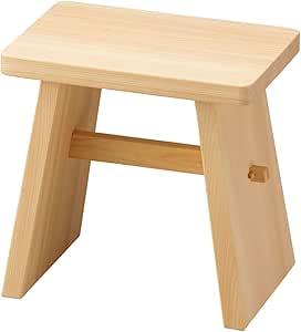Japanese Onsen Style Bath Stool, Natural Hinoki Wood, Made in Japan (L ...