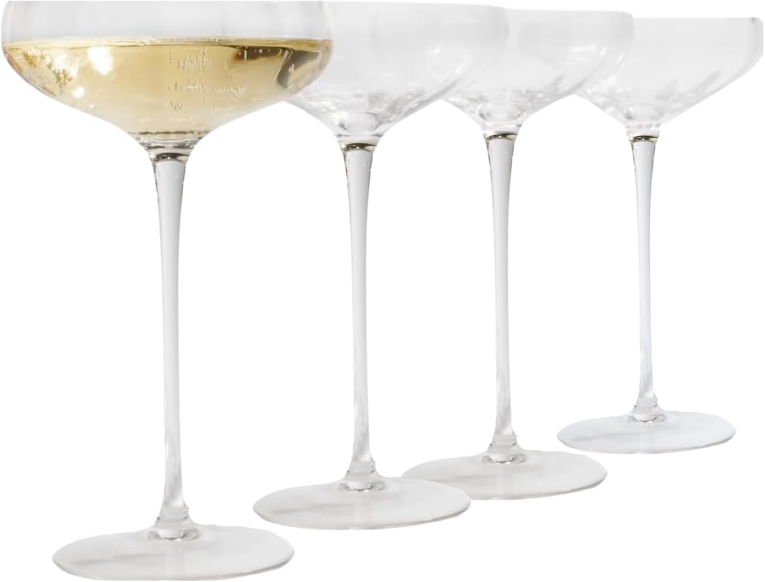 Amazon.com | Rounded Cocktail Coupe Glasses – Set of 4 Elegant 8oz Bar ...