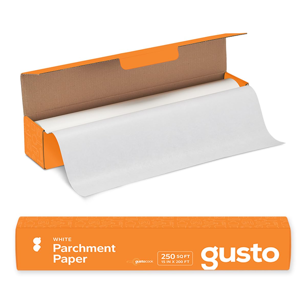 Comfy Package [15 in x 200 ft, 250 Sq.Ft] White Parchment Paper Roll ...