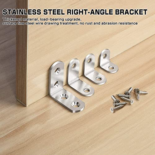 Noosverl 15 Packs Corner Brackets 20x20mm, L Shaped Right Angle Corner ...