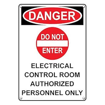 Amazon.com: Weatherproof Plastic Vertical OSHA Danger Electrical ...