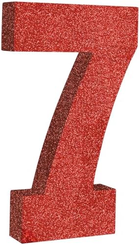 Amazon.com: TONIFUL 8 Inch Red Glitter Number 1 Table Centerpiece 0-9 ...