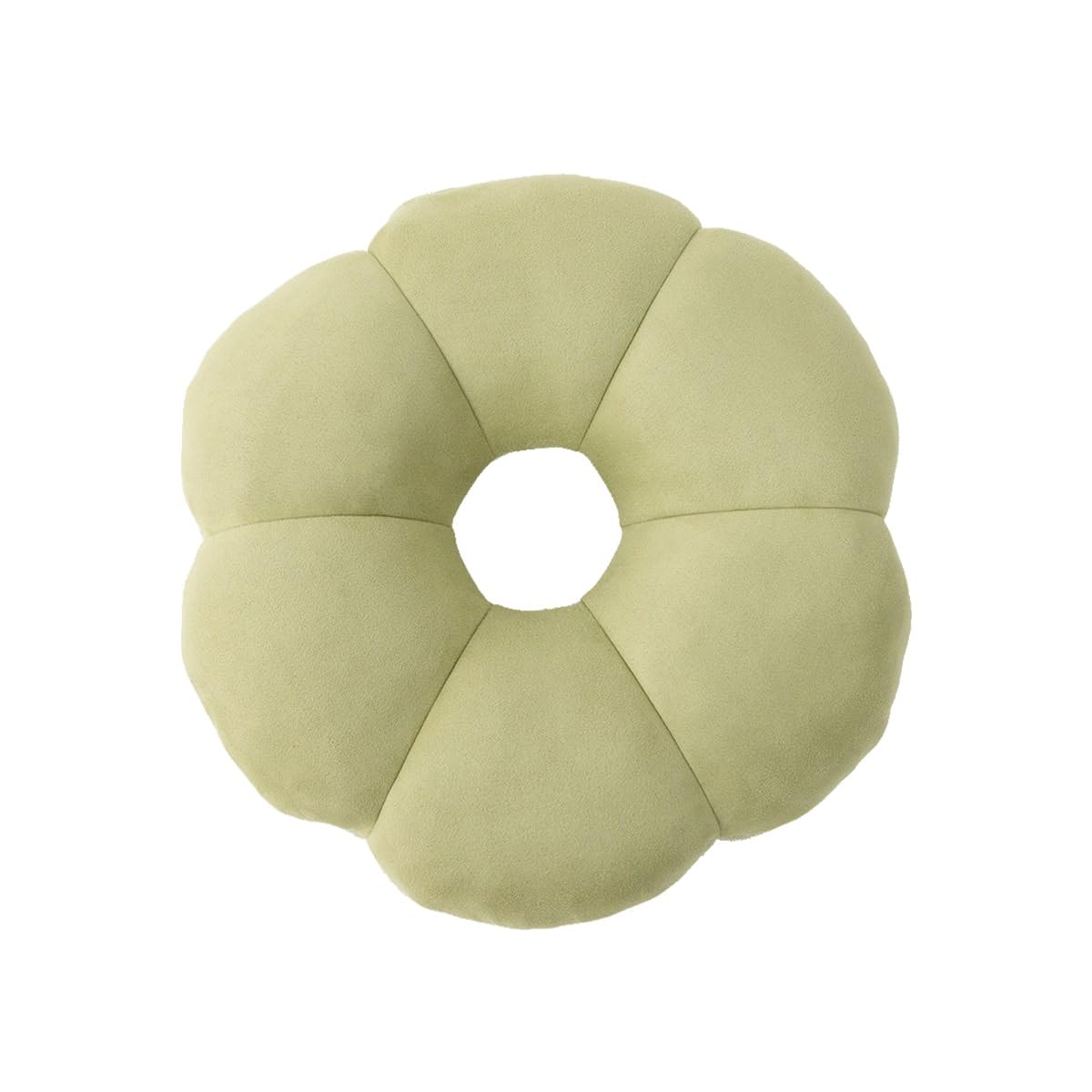 Amazon.co.jp: 円座クッション ポム 花円座 グリーン 約40cm丸 くすみカラー クッション 円座 産後 可愛い 痔 穴空き ...