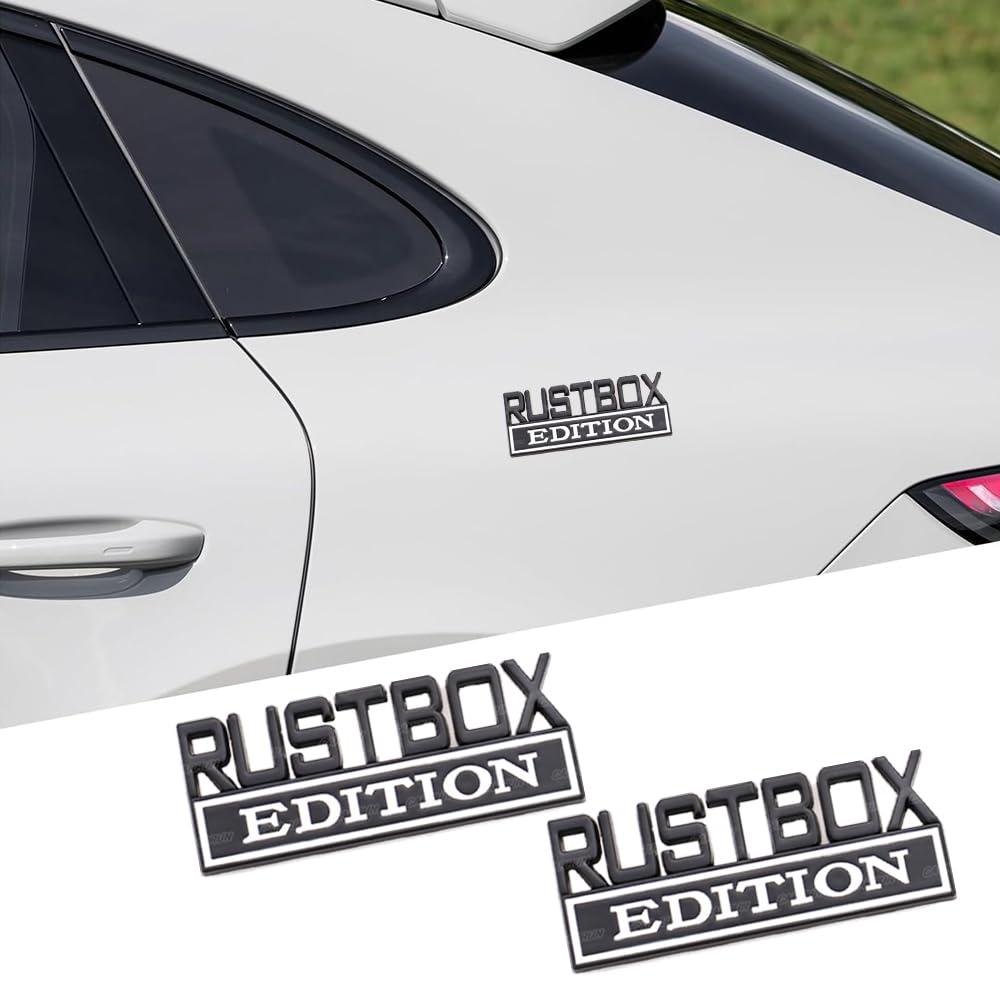 Snapklik.com : 2 Pcs RUSTBOX Edition Emblem Car Side Rear Front Hood ...