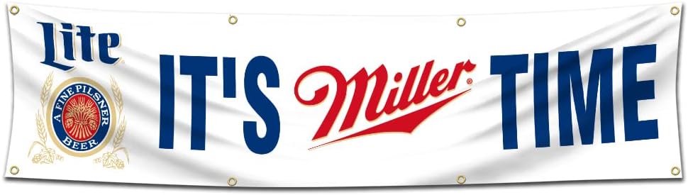 Amazon.com : Flag for Miller lite Flag Banner 3x5 Ft It's Miller Time ...