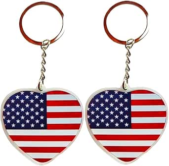 Amazon.com: JAVD USA Flag Keychain US Key Ring (2 Pack) : Sports & Outdoors