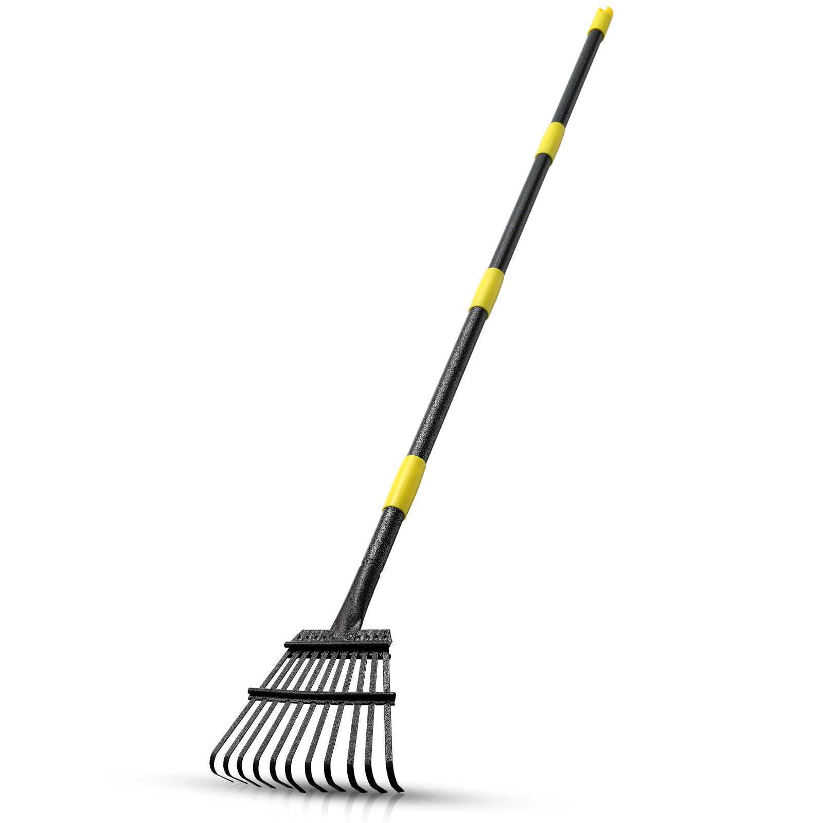 Amazon.com : 65 Inch Rake for Leaves, Leaf Rakes with 11 Metal Tines ...