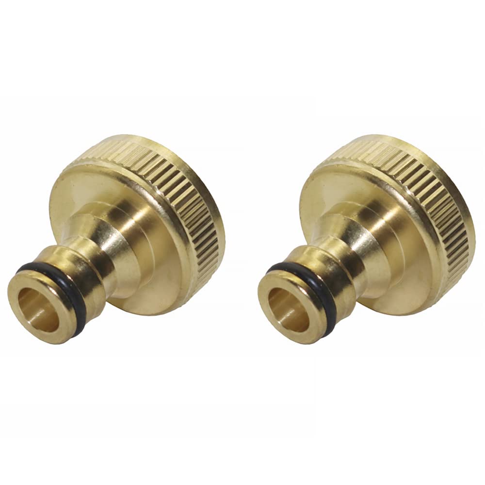Female Thread Tap Connector, 2PCS 1" Hose Pipe Connector, Brass ...