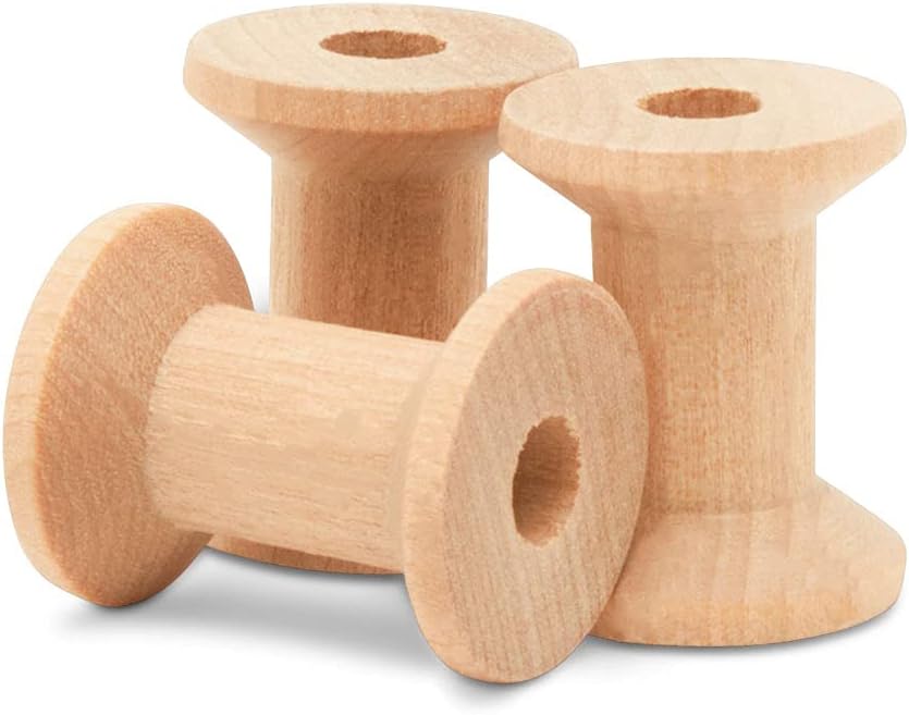 Amazon.com: Bright Creations Empty Wooden Spools for Crafts in 3 Sizes ...