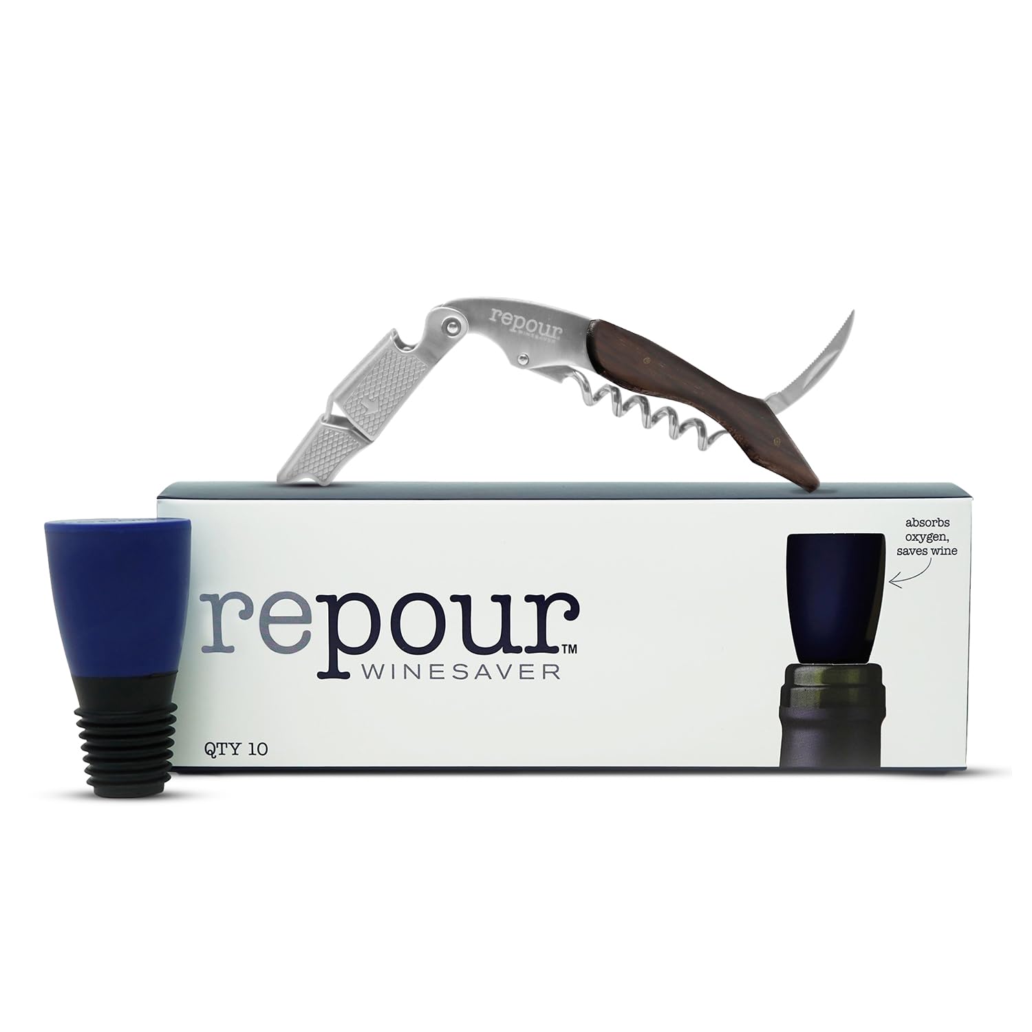 Amazon.com: Repour Wine Essentials Combo Pack – Premium Corkscrew ...