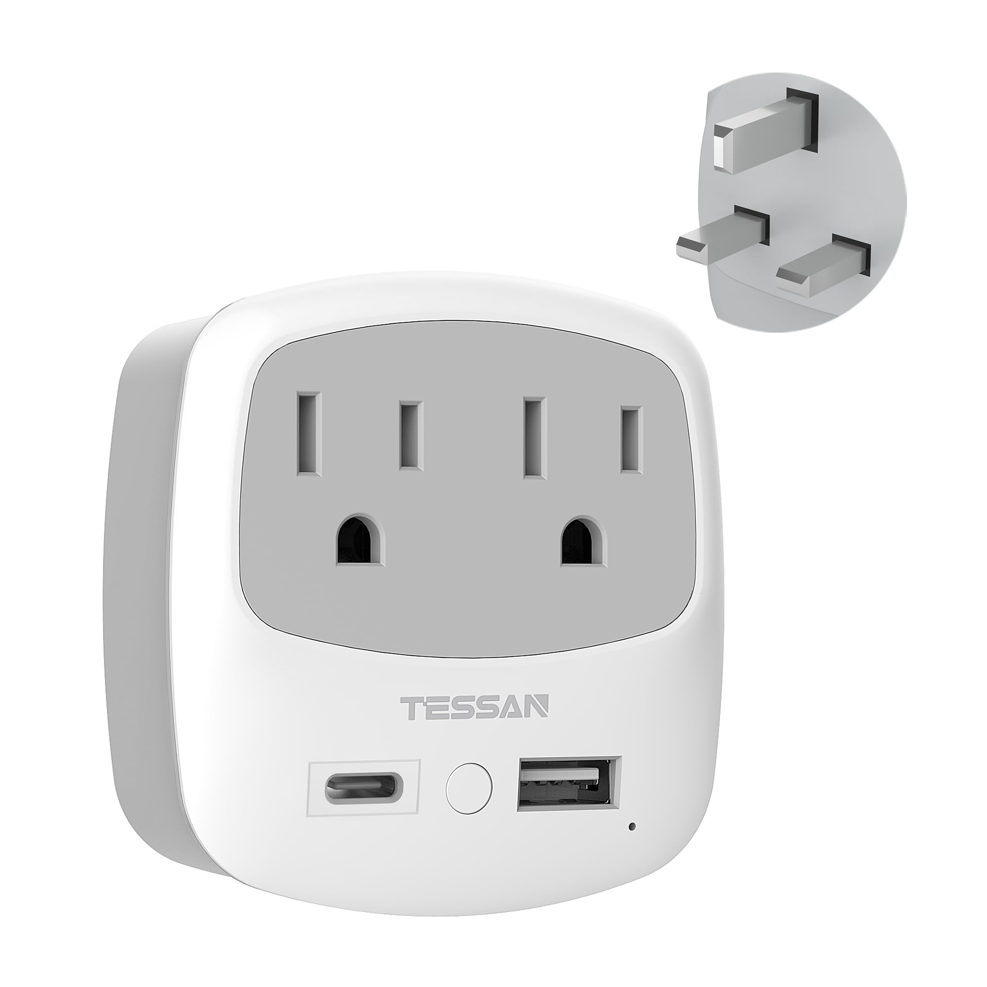 Snapklik.com : US To UK Plug Adapter, TESSAN Type G Travel Adaptor
