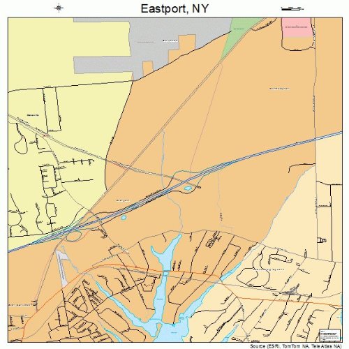 Amazon.com: Large Street & Road Map of Eastport, New York NY - Printed ...