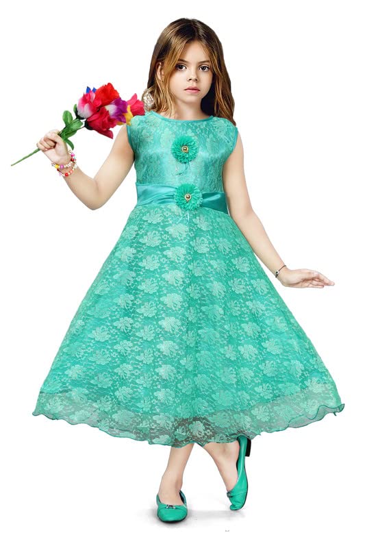 Buy SAGUN DRESSES A-Line Knee Length Floral Design Frocks for Girls ...