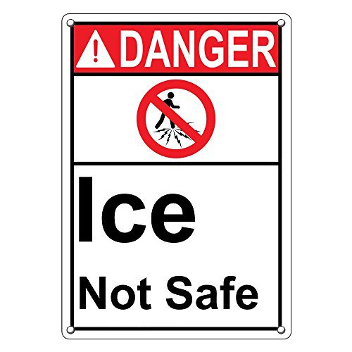 Amazon.com: Weatherproof Plastic Vertical ANSI Danger Ice Not Safe Sign ...
