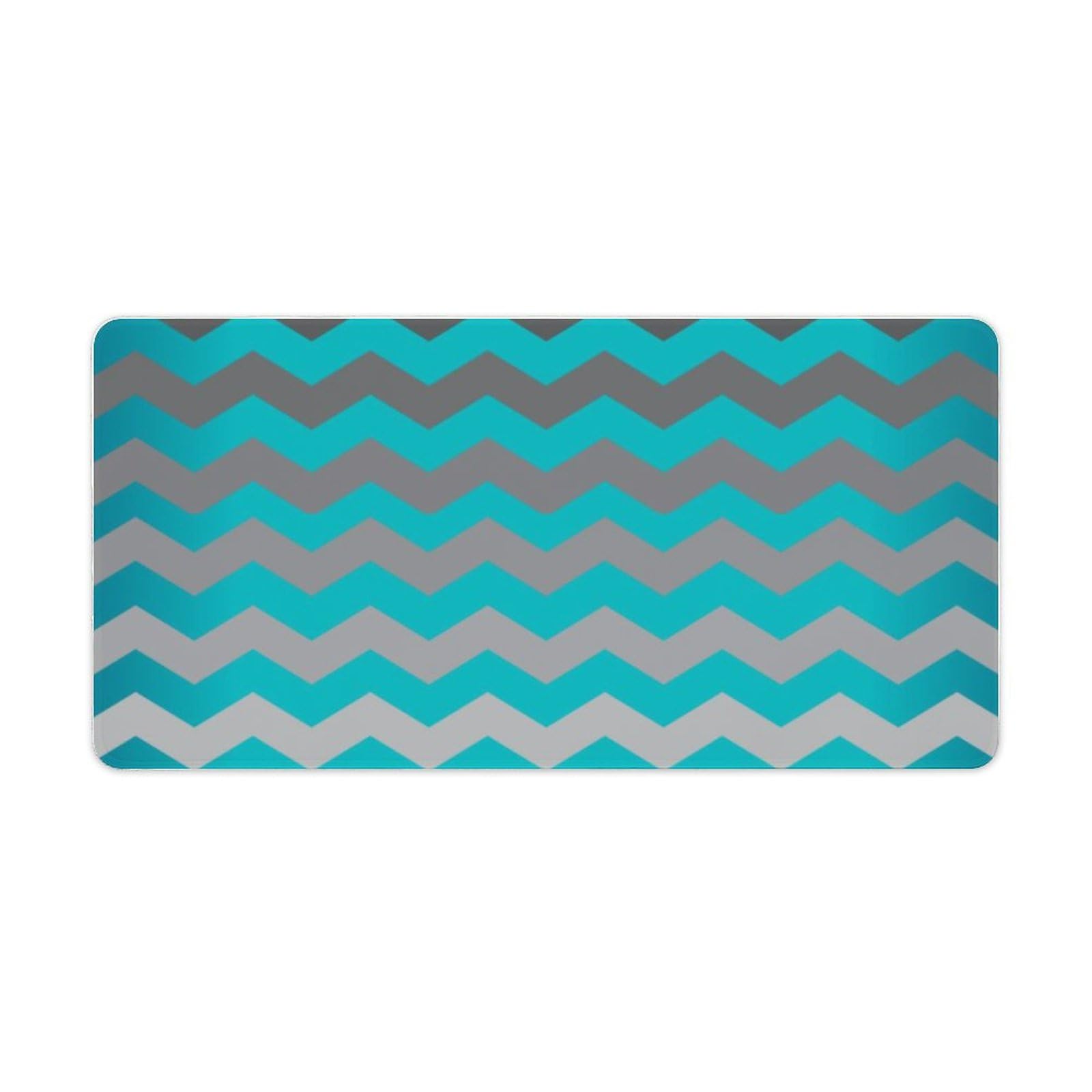 Turquoise And Red Chevron Pattern