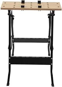 Amazon.com: KIMISS Work Benches for Workshops, Folding Work Table ...