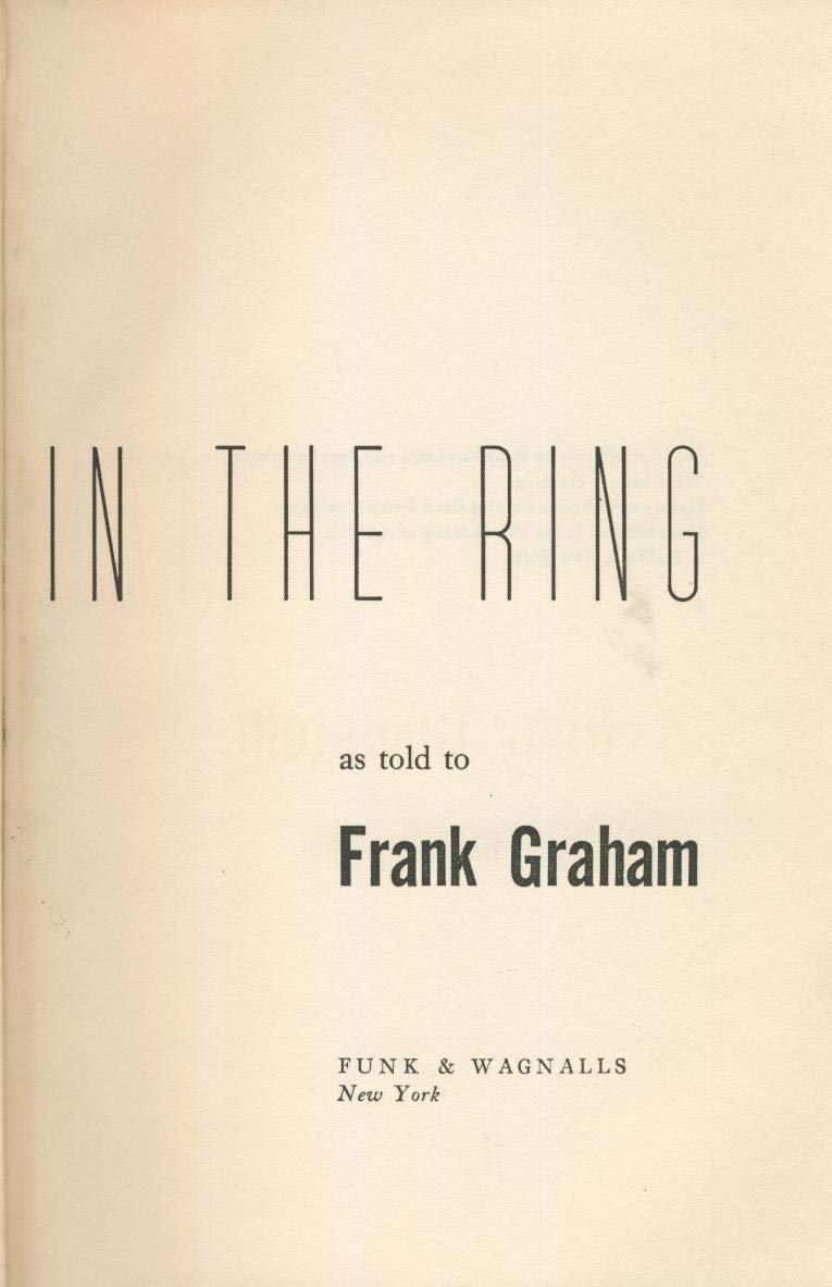 Third Man In The Ring Ruby Goldstein: GOLDSTEIN, Ruby: Amazon.com: Books