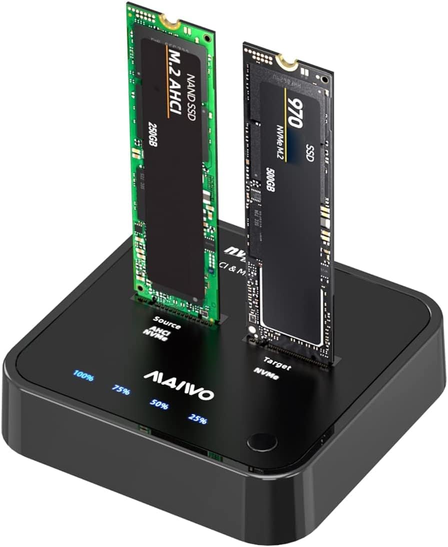 Amazon.com: MAIWO NVMe AHCI Duplicator, USB3.2 Type-C 20Gbps M.2 SSD ...