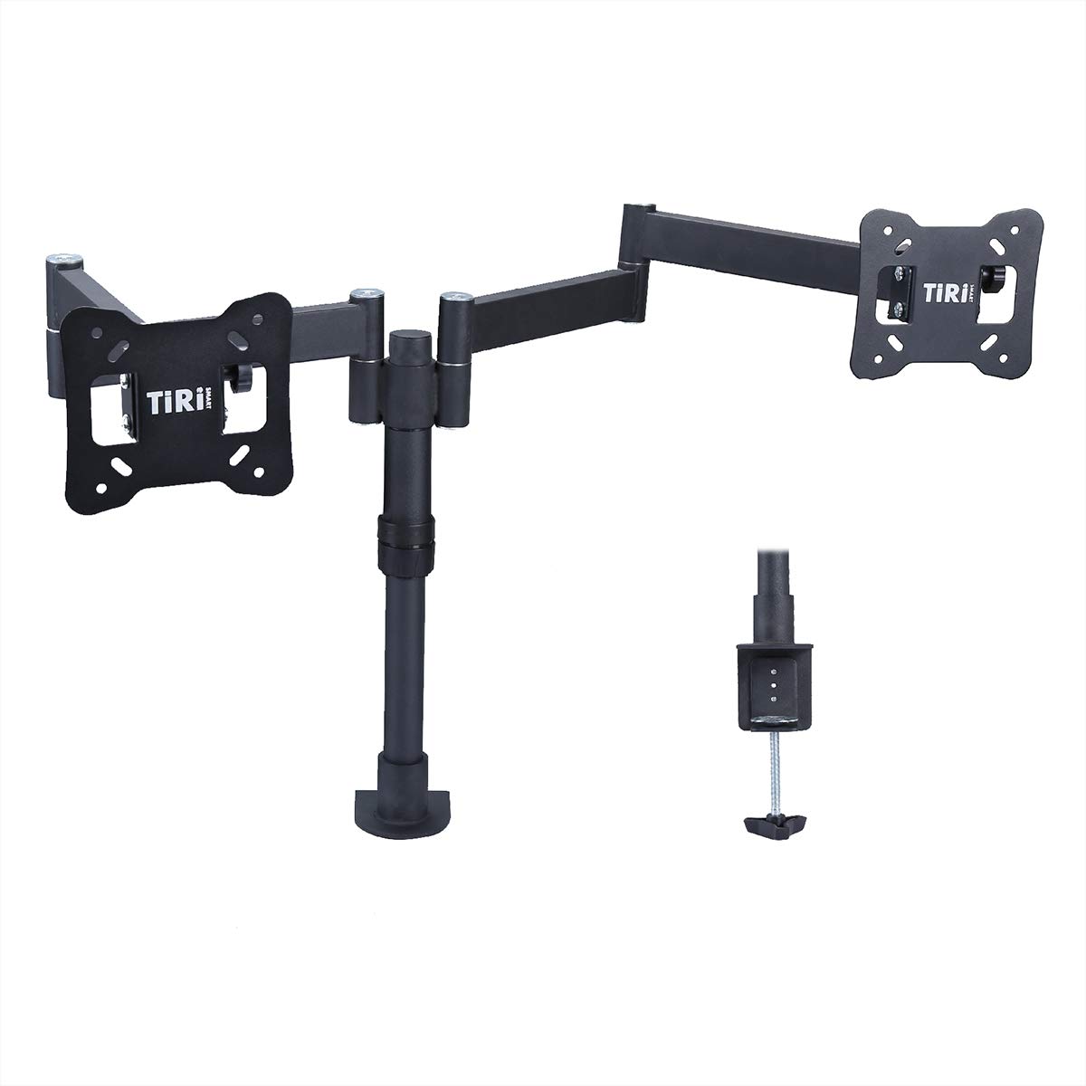 Buy Dual Monitor Stand - Aluminum Spring Arm Height Adjustable Monitor ...