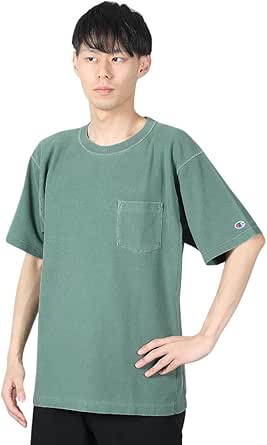 Amazon | [チャンピオン] Tシャツ 半袖 丸首 綿100% 9.4oz リバースウィーブ(R) ショートスリーブTシャツ ...