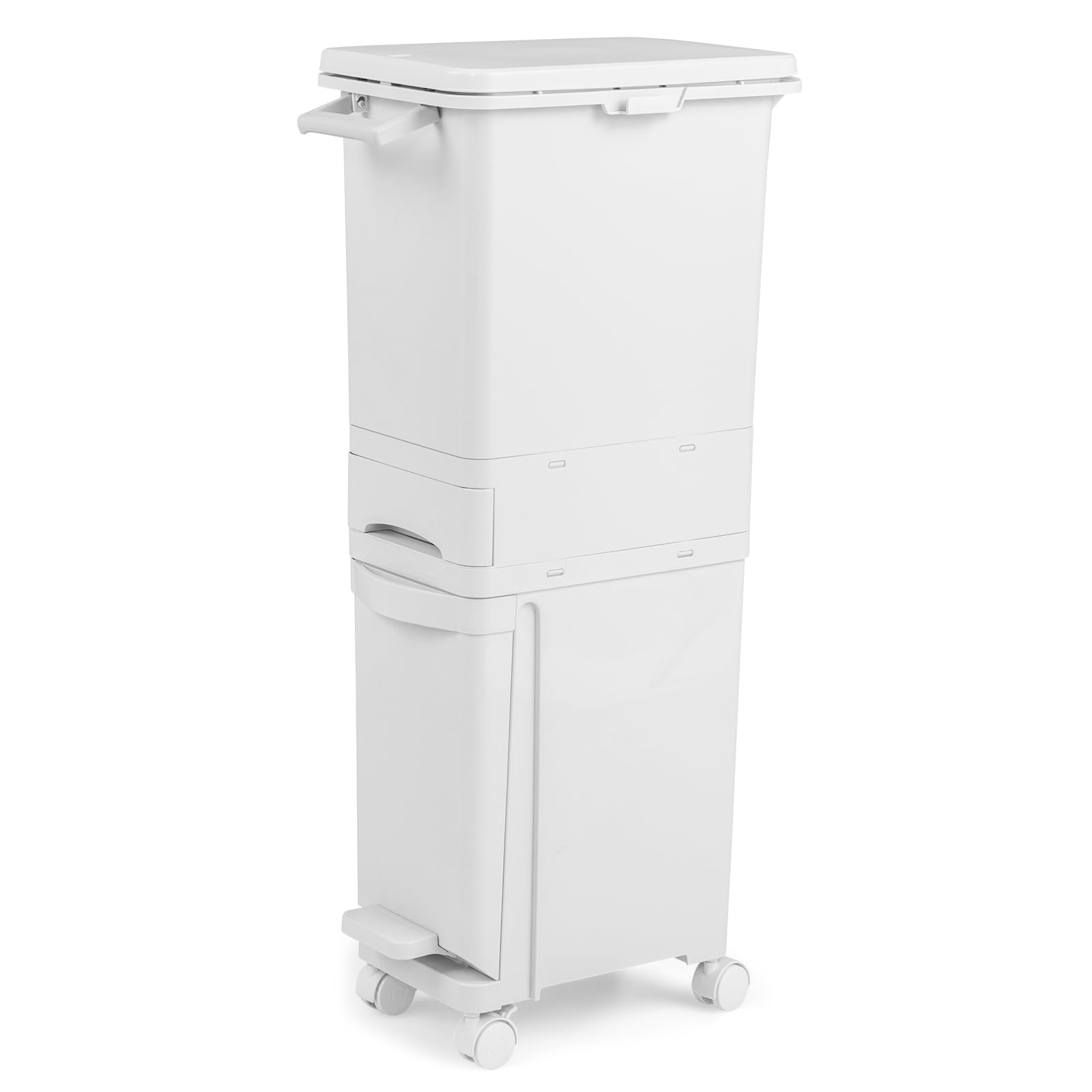 TANGZON Recycling Bins for Kitchen, Vertical Rubbish Waste Separation ...