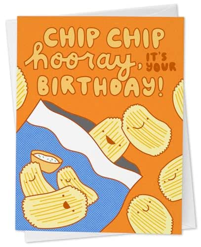 Amazon.com: Potato Chips Birthday Card "Chip Chip Hooray, It's Your ...