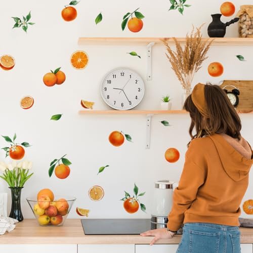 Amazon.com: Set of 100 (Orange) Vinyl Wall Decals - Assorted Polka Dots ...