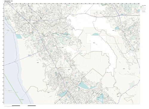 Amazon.com : ZIP Code Wall Map of Hayward, CA ZIP Code Map Not ...