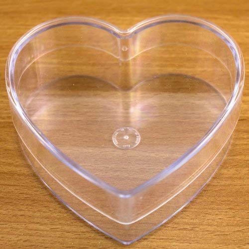 Buy Heart Shaped Box Fillable Transparent Plastic Container gift by ...
