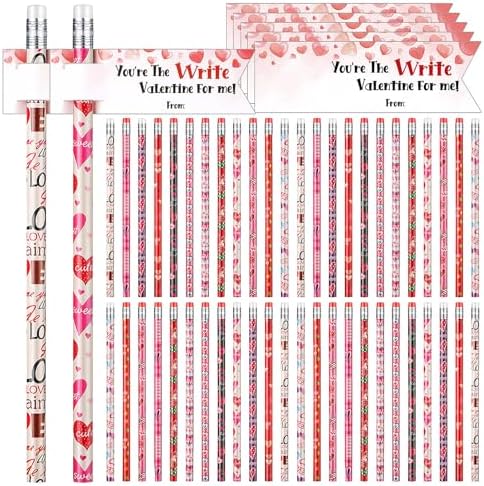 Amazon.com : Resurhang 240 Pcs Valentine's Day Pencils and You're the ...