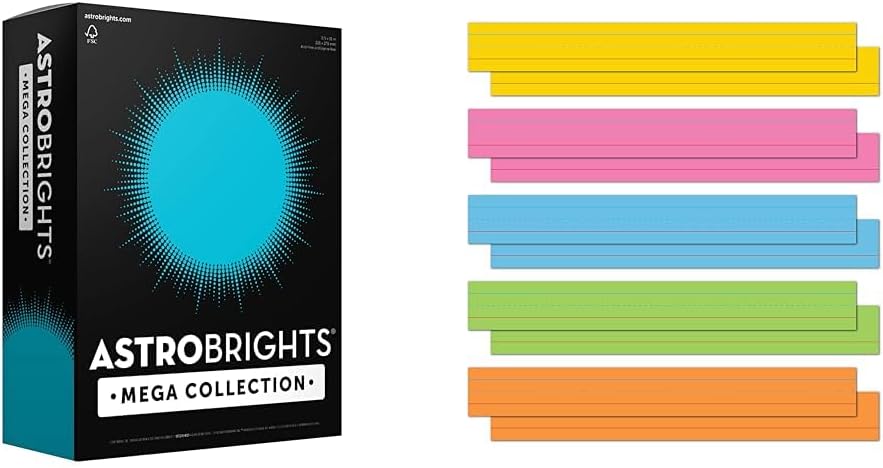 Amazon.com : Astrobrights Mega Collection Bright Blue Colored Paper ...