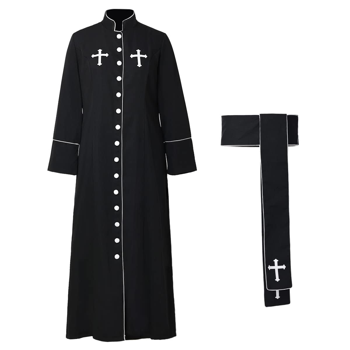 Snapklik.com : Catholic Church Clergy Priest Costume Womens Pastor Robe ...