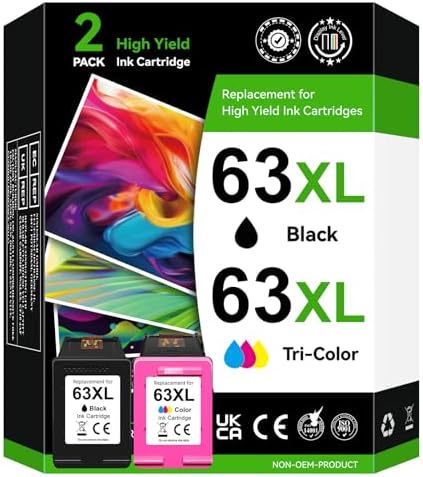 Amazon.com: 63XL Ink Cartridges Black and Color Combo Pack High Yield ...