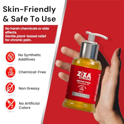ZIXA Strong Rapid Pain Relief Ortho Pain Massage Oil: Herbal Cold ...