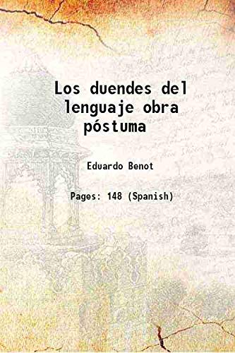 Amazon.in: Buy Los duendes del lenguaje obra póstuma Book Online at Low ...