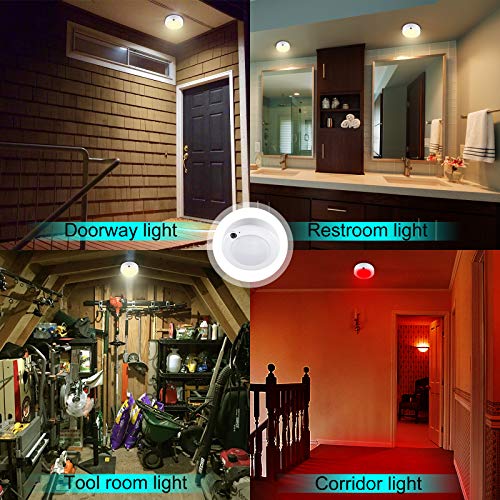 HONGUT Battery Powered Ceiling Light, Multi Color Ceiling Light with ...
