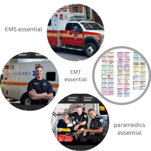Snapklik.com : 12 Pcs- EMT/Paramedics/EMS Badge Reference Card - CPR ...