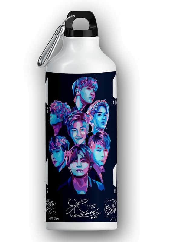 PrintingZone BTS Sipper BTS Water Bottle Aluminium 600 Water Bottle for ...