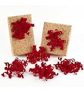 Amazon.com: HUIHUANG Red Bows for Gift Wrapping, Red Curly Ribbon Bows ...