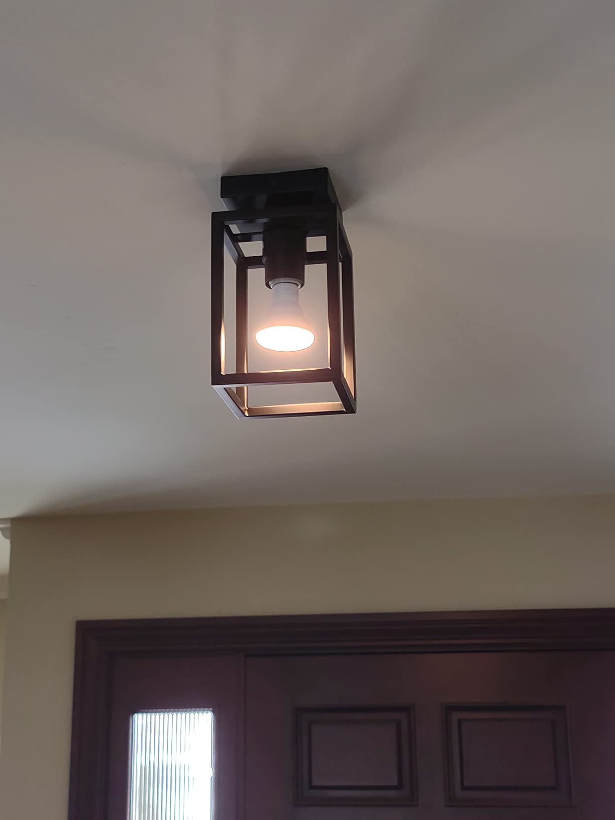 $9/mo - Finance Mayful Flush Mount Ceiling Light Fixture, Black Metal ...